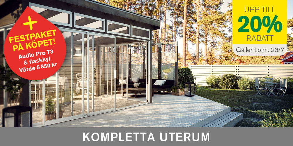 Stommar av limträ för det perfekta uterummet - Skånska Byggvaror
