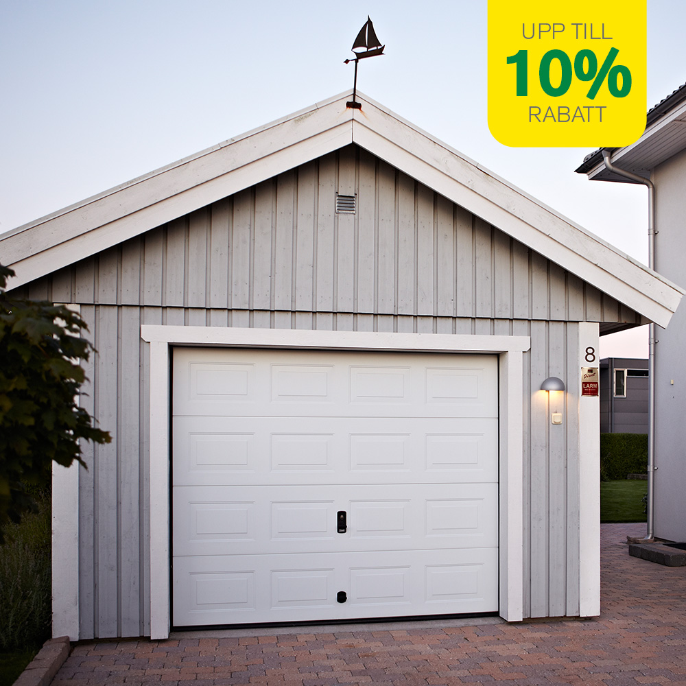 Garage med portar i stilren design med CE-märkning - Skånska