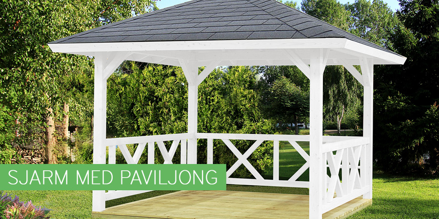 Klassisk utformet paviljong til hage – Grønt Fokus